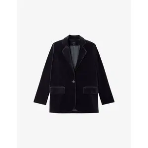 Soeur Sevres Single-breasted Velvet Jacket
