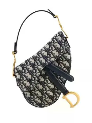 Dior Saddle Oblique Canvas Mini Shoulder Bag - Blue