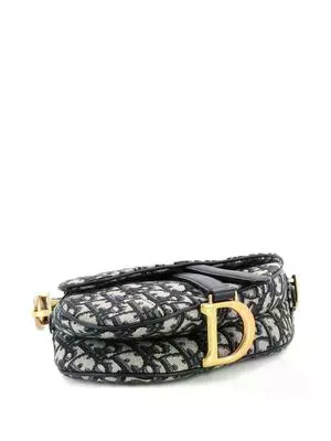 Dior Saddle Oblique Canvas Mini Shoulder Bag - Blue