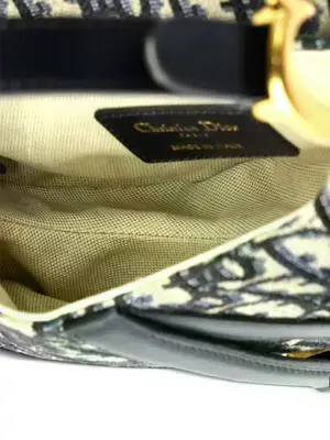 Dior Saddle Oblique Canvas Mini Shoulder Bag - Blue