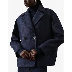 Soeur Constant Double-breasted Wool-blend Coat