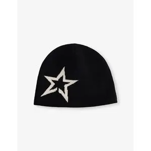 Perfect Moment Star-logo Merino-wool Beanie Hat - Jet Black