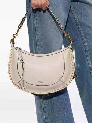 Isabel Marant Étoile Naoko Studded Leather Shoulder Bag - Neutrals