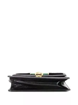 Gucci Sylvie Small Gg Velvet Shoulder Bag - Black