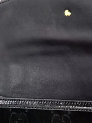 Gucci Sylvie Small Gg Velvet Shoulder Bag - Black