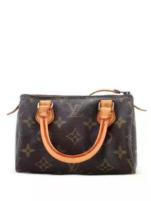 LOUIS VUITTON Speedy Mini Hl Handbag Monogram Canvas Satchel - Brown