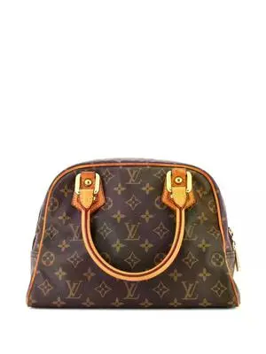 LOUIS VUITTON Manhattan Handbag Monogram Canvas Pm Satchel