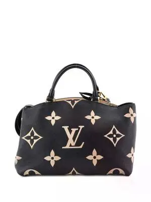 LOUIS VUITTON Petit Palais Handbag Bicolor Monogram Empreinte Giant Satchel - Black