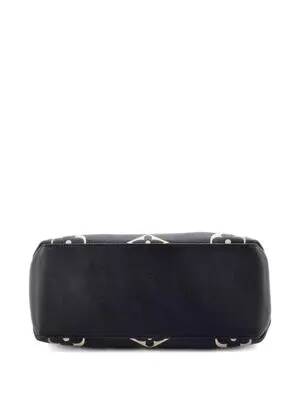 LOUIS VUITTON Petit Palais Handbag Bicolor Monogram Empreinte Giant Satchel - Black