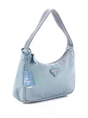 Prada Re-edition 2000 Tessuto Mini Hobo Bag - Blue