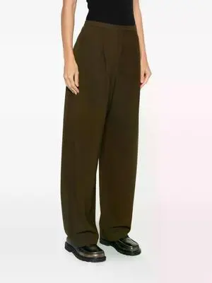 OPEN YY Volume Tuck Pleated Trousers - Green