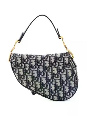 Dior Saddle Handbag Oblique Canvas Mini - Blue