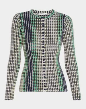 Simkhai Mabel Openwork Cardigan - Midnight Multi