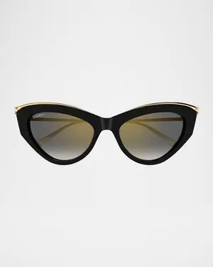 CARTIER Panthère De Cat-eye Sunglasses - Black