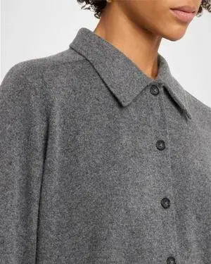 TOTEME Cashmere Raglan-sleeve Cardigan - Dark Grey