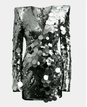 ZHIVAGO The Shimmer Sequined Mini Dress - Graphite