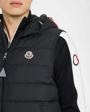 Moncler Hooded Down Vest - Black