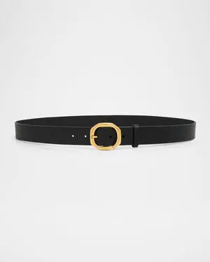 Rag & Bone Audrey Leather Belt Blkgl