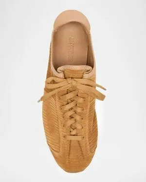 Jacquemus Les Tennis Corduroy-embossed Suede Sneakers - Camel
