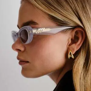 Le Specs Numero Uno Oval Sunglasses - Mist