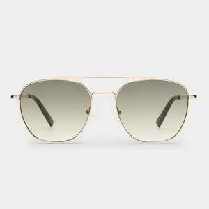 Le Specs Metaphor Sunglasses - Gold Khaki