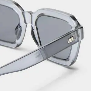 Le Specs Impossible Rectangle Sunglasses - Pewter