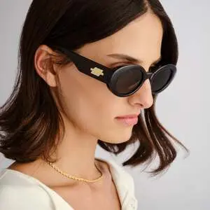 Le Specs Nouveau Vie Oval Sunglasses