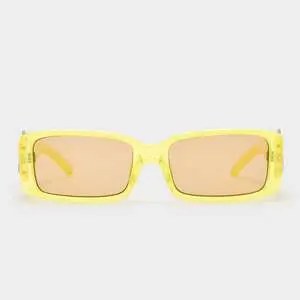 Le Specs Cruel Intentions Rectangle Sunglasses Hyper Yellow