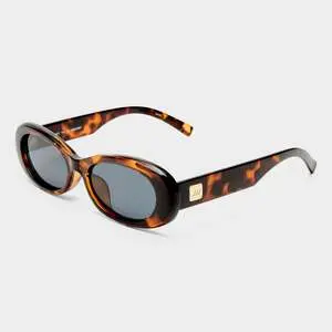 Le Specs Hey Ya Tortoiseshell Oval Sunglasses - Tort