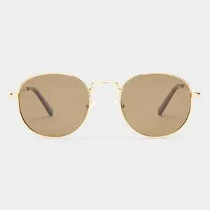 Le Specs Lost Legacy Mono Polarized Sunglasses Gold Brown