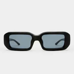 Le Specs Blackpool Rectangle Frame Sunglasses - Black