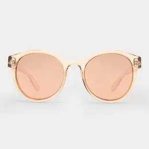 Le Specs Paramount Round Frame Sunglasses - Tan
