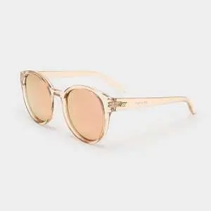 Le Specs Paramount Round Frame Sunglasses - Tan