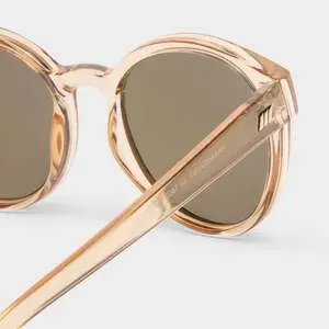 Le Specs Paramount Round Frame Sunglasses - Tan