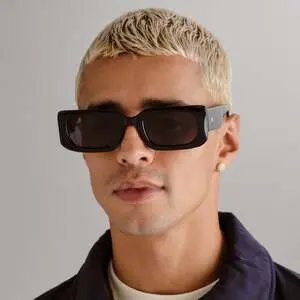 Le Specs Rippled Rebel Rectangle Sunglasses
