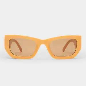 Le Specs Beachcomber Square Frame Sunglasses - Wheat