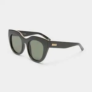 Le Specs Air Heart Cat Eye Sunglasses - Black Gold