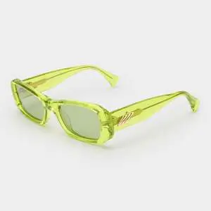Le Specs Numero Cuatro Rectangle Sunglasses - Citron