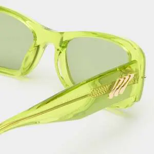 Le Specs Numero Cuatro Rectangle Sunglasses - Citron