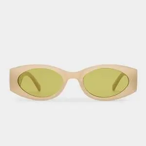 Le Specs Mermaiden Oval Sunglasses - Oatmeal