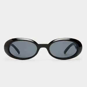 Le Specs Work It! Oval Sunglasses - Black