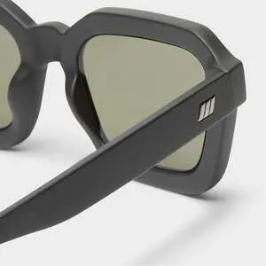 Le Specs Impossible Rectangle Sunglasses - Matte Black