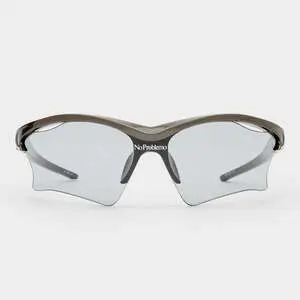 Le Specs Pluto Rimless Sunglasses Silver Chrome