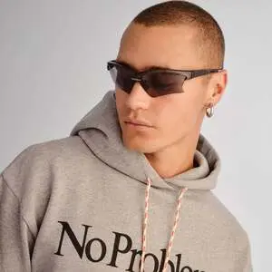 Le Specs Pluto Rimless Sunglasses - Silver Chrome