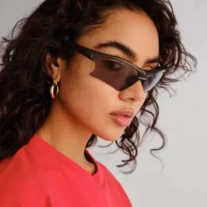Le Specs Pluto Rimless Sunglasses - Silver Chrome