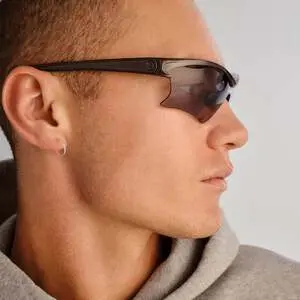 Le Specs Pluto Rimless Sunglasses - Silver Chrome