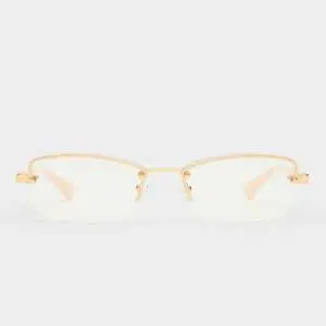Le Specs Enigmatic Semi-rimless Sunglasses - Gold