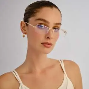 Le Specs Enigmatic Semi-rimless Sunglasses - Gold