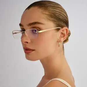 Le Specs Enigmatic Semi-rimless Sunglasses - Gold