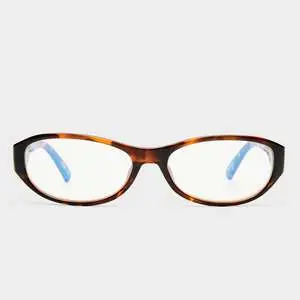 Le Specs Don't Cha Blue Light Oval Sunglasses - Tort